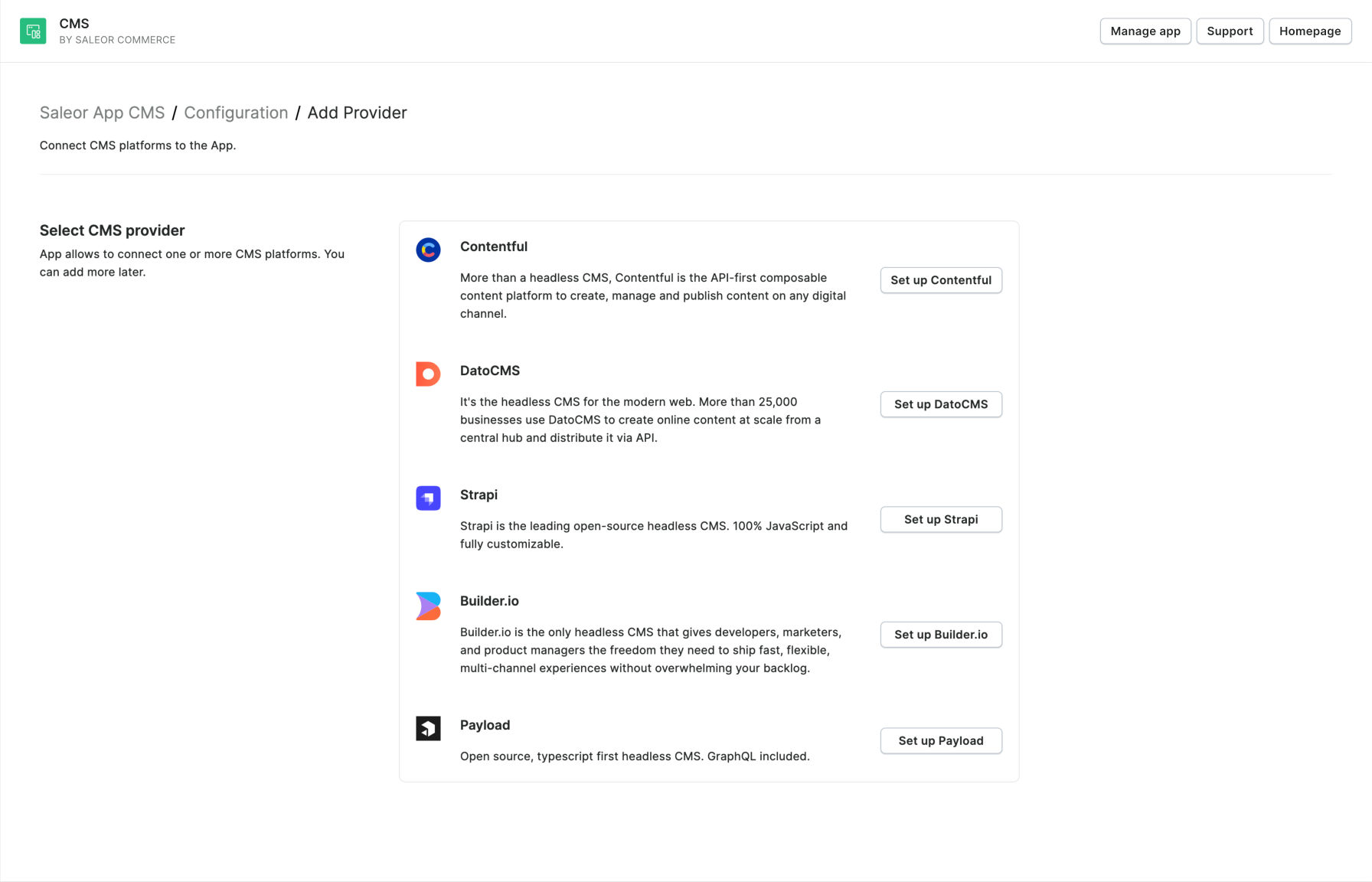 CMS - Saleor App Store